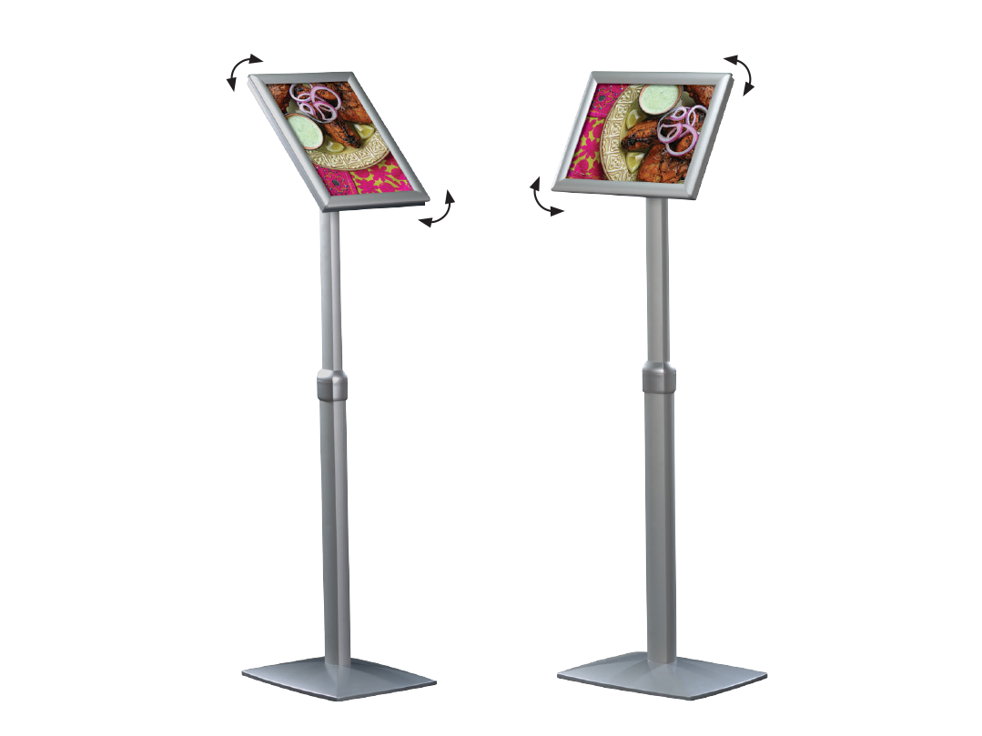 Panneau d'information incliné sur pied – Vista system